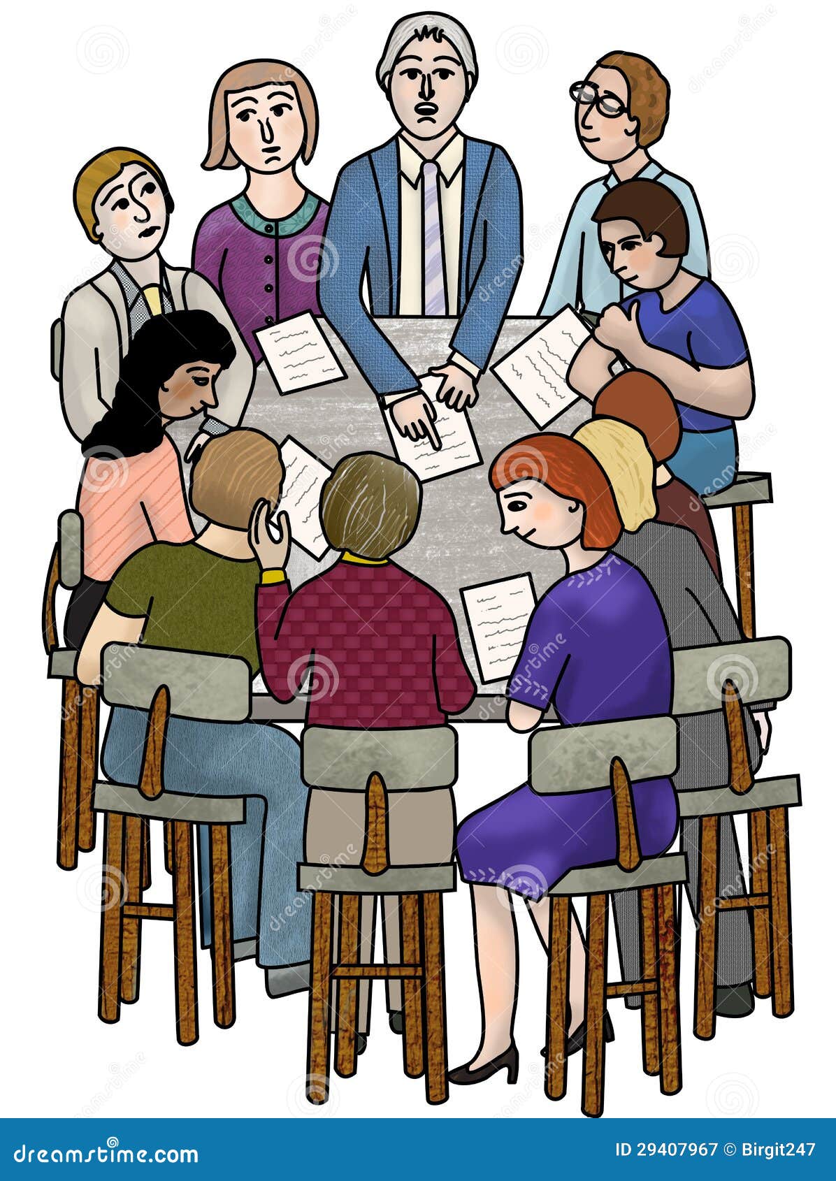 Viktigt möte stock illustrationer. Illustration av jobb - 29407967