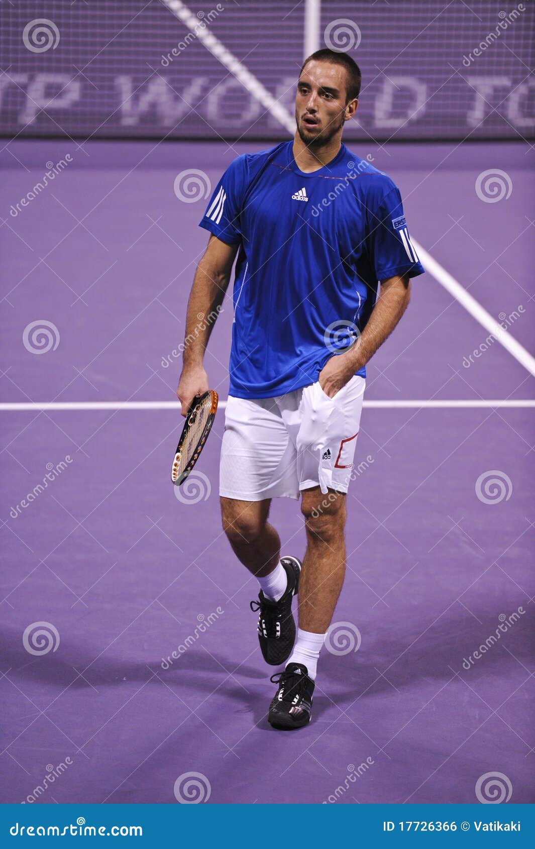 Viktor Troicki at the ATP Tennis in Doha Editorial Photo - Image of ...