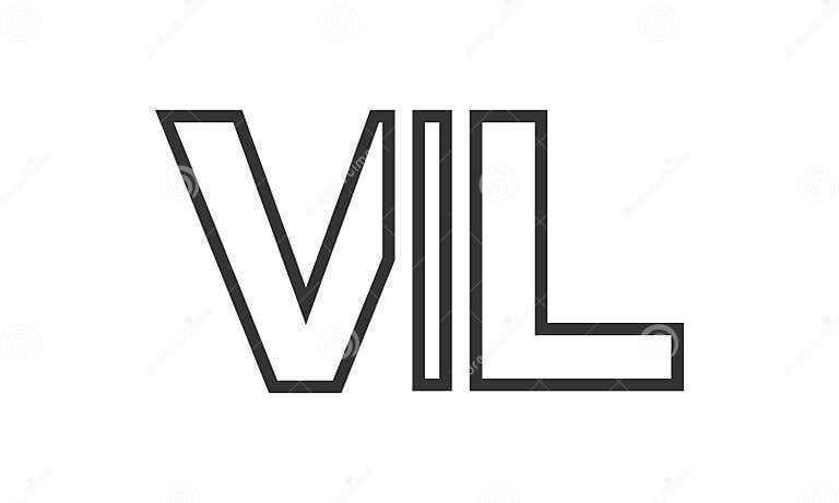 VIL Logo Design Template with Strong and Modern Bold Text. Initial ...