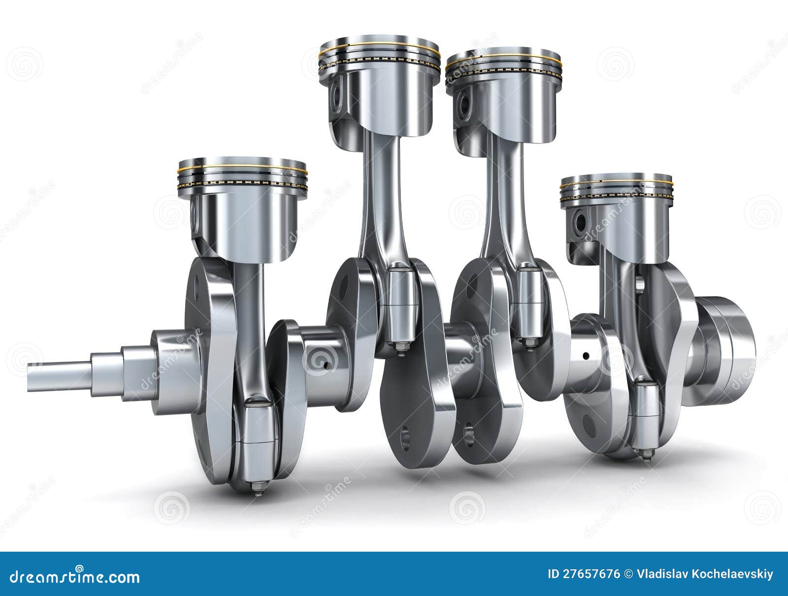 Vilebrequin et pistons illustration stock. Illustration du cylindre ...