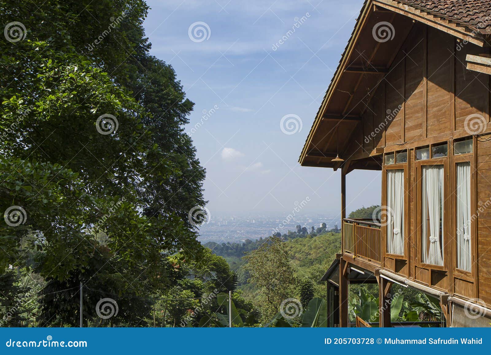 Villa with Beautiful Hill View Stock Photo - Image of panorama, scenery ...