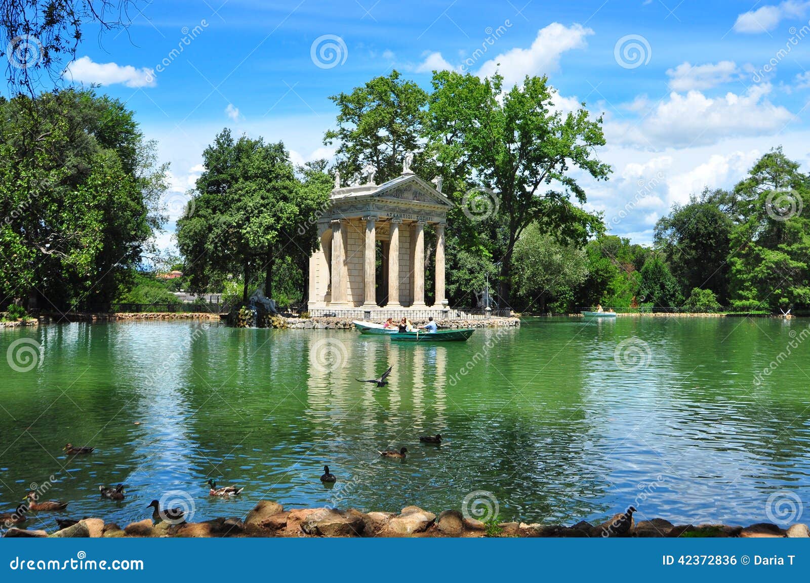 Villa Borghese park. stock photo. Image of borghese, ducks - 42372836