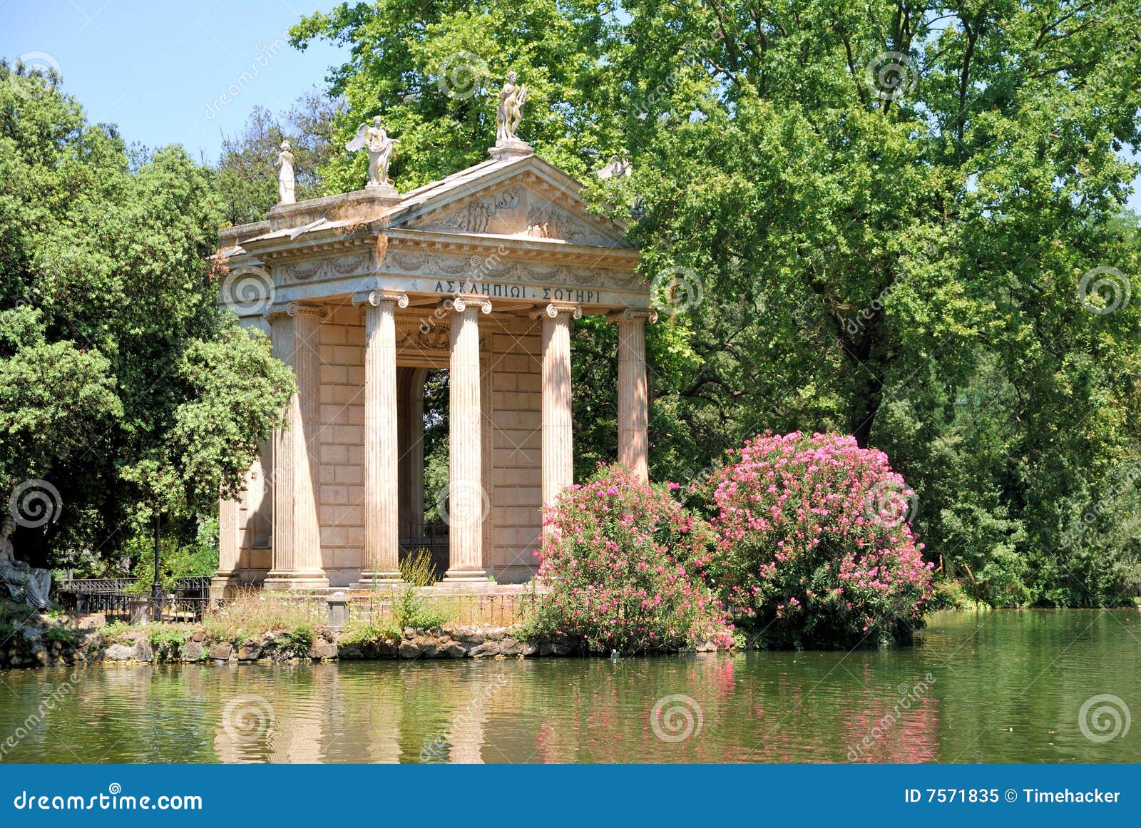 Villa Borghese, Rome stock image. Image of ancient, lake - 7571835