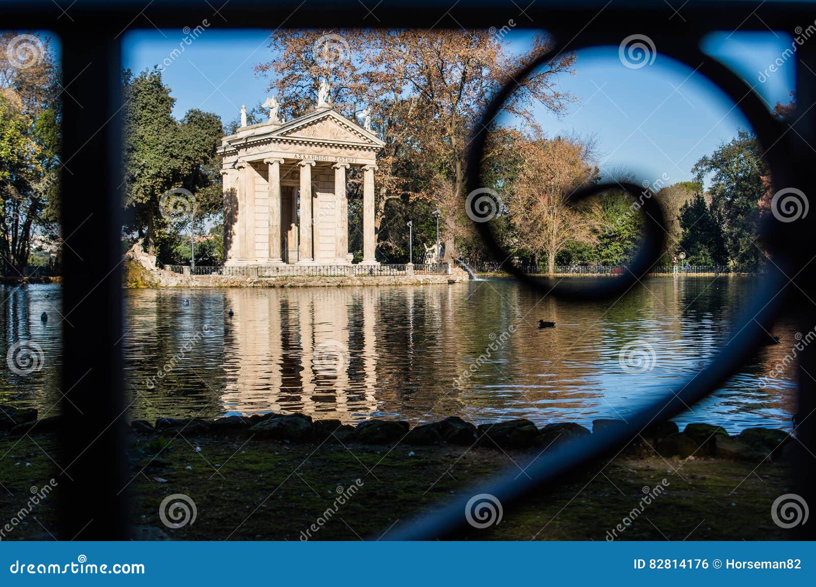 Villa Borghese, Rome, Italy Stock Photo - Image of retro, ancient: 82814176