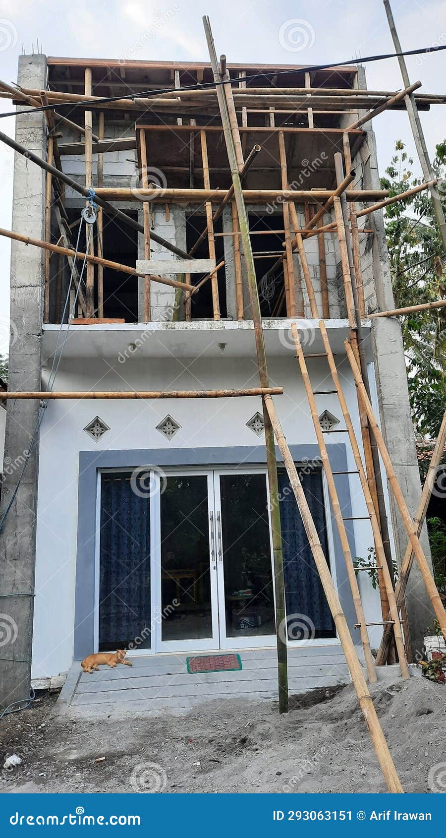 Villa and the Building Becoming Real ESTATE STRUCTURE Stock Image ...