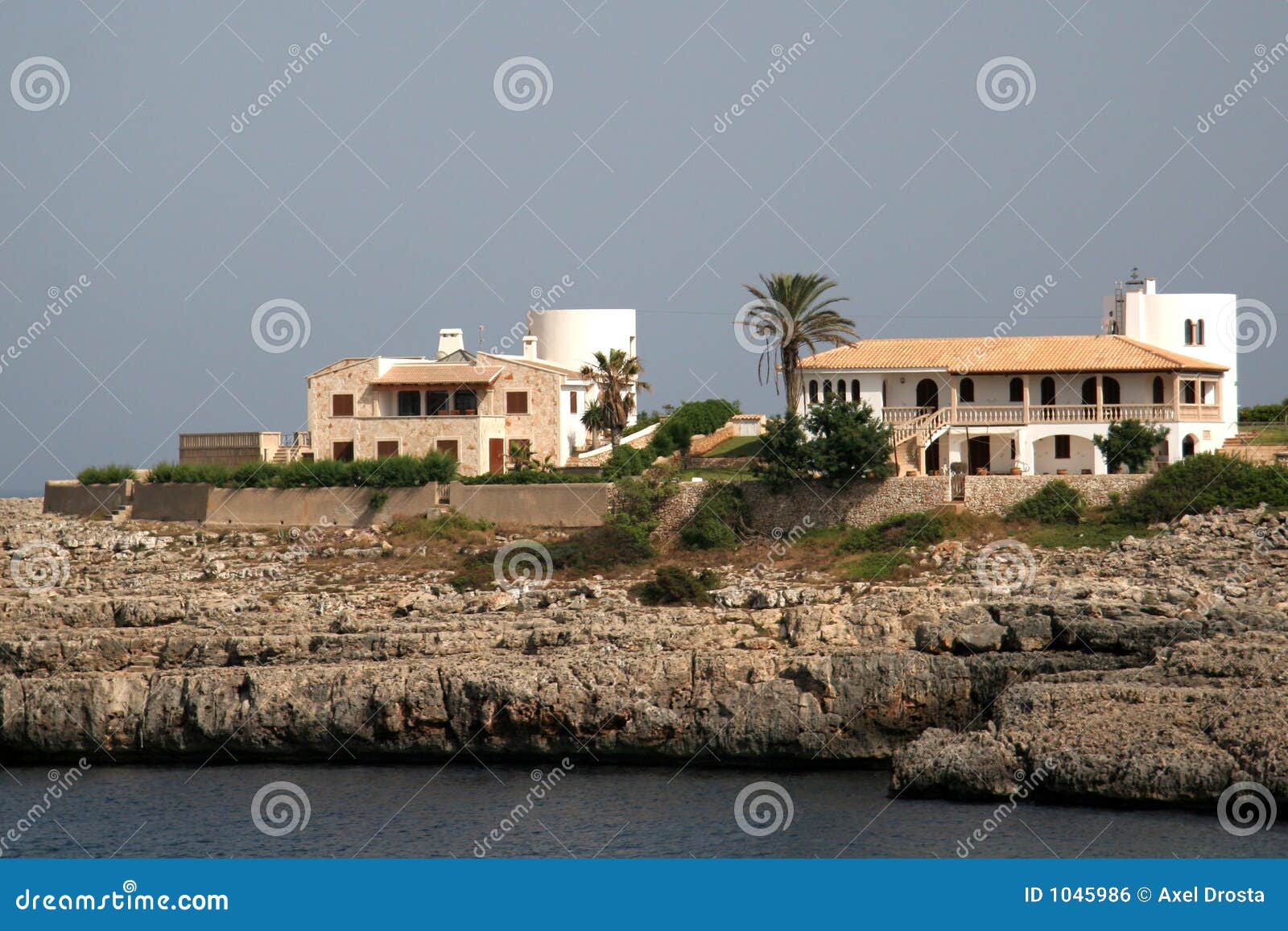 Villa in cala marsal stock photo. Image of luxury, villa - 1045986
