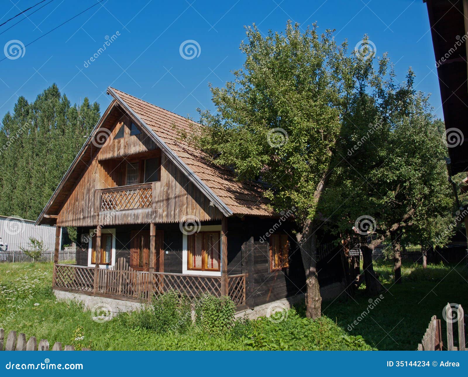 Villa Complex from Moieciu Village Stock Photo - Image of stone, villa ...
