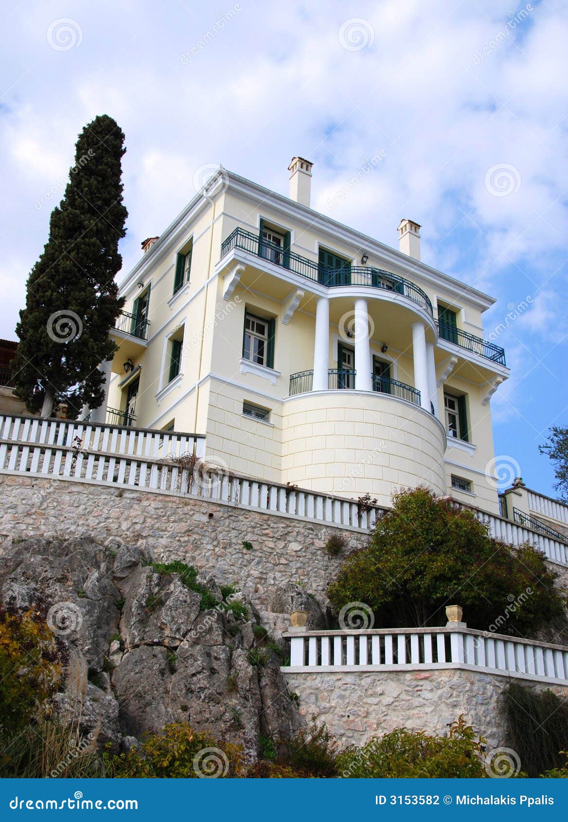 Villa on a Hill stock photo. Image of architecture, villa - 3153582