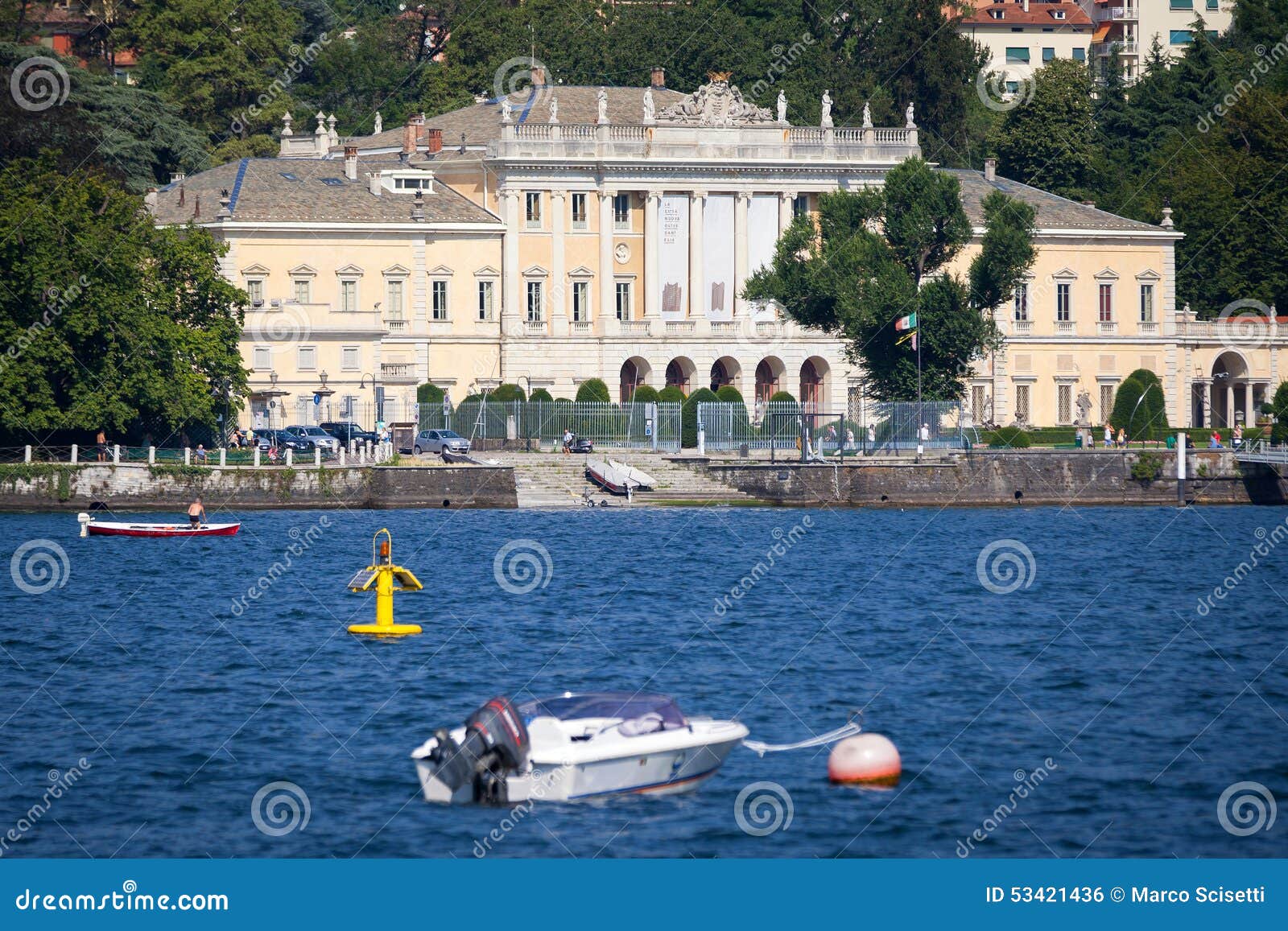 Villa Olmo, Lake Como, Italy Stock Photo - Image of italy, statue: 53421436