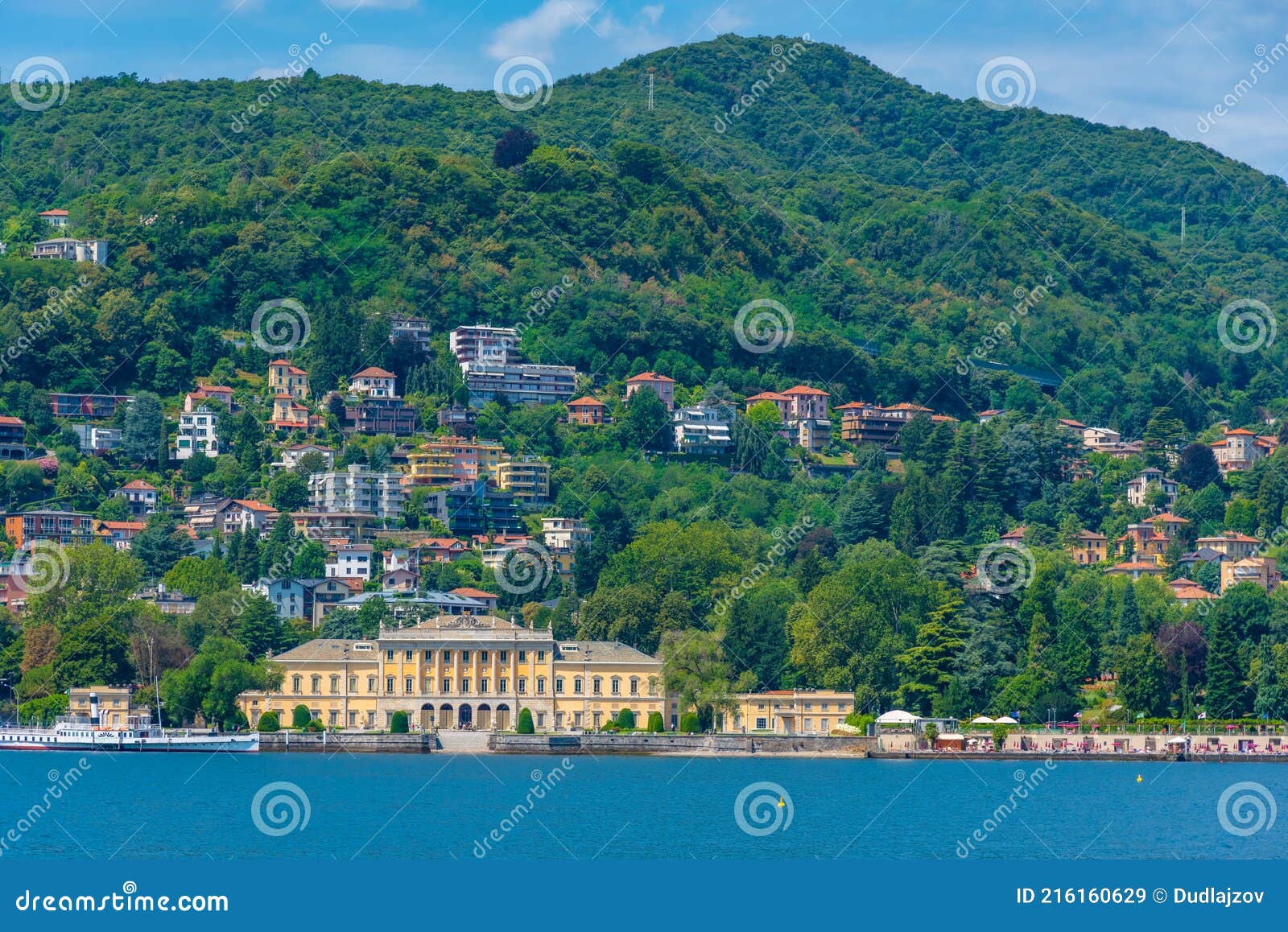 Villa Olmo Situated on Shore of Lago Di Como in Italy Stock Image ...