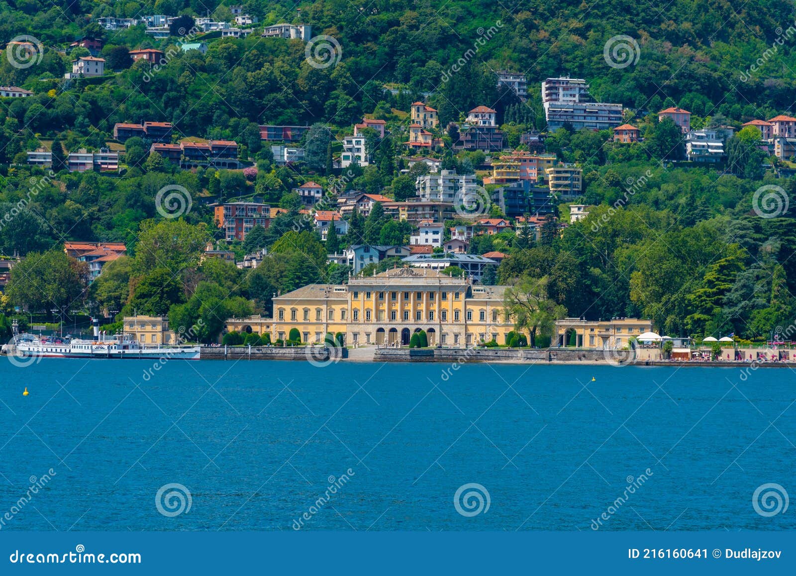 Villa Olmo Situated on Shore of Lago Di Como in Italy Stock Image ...