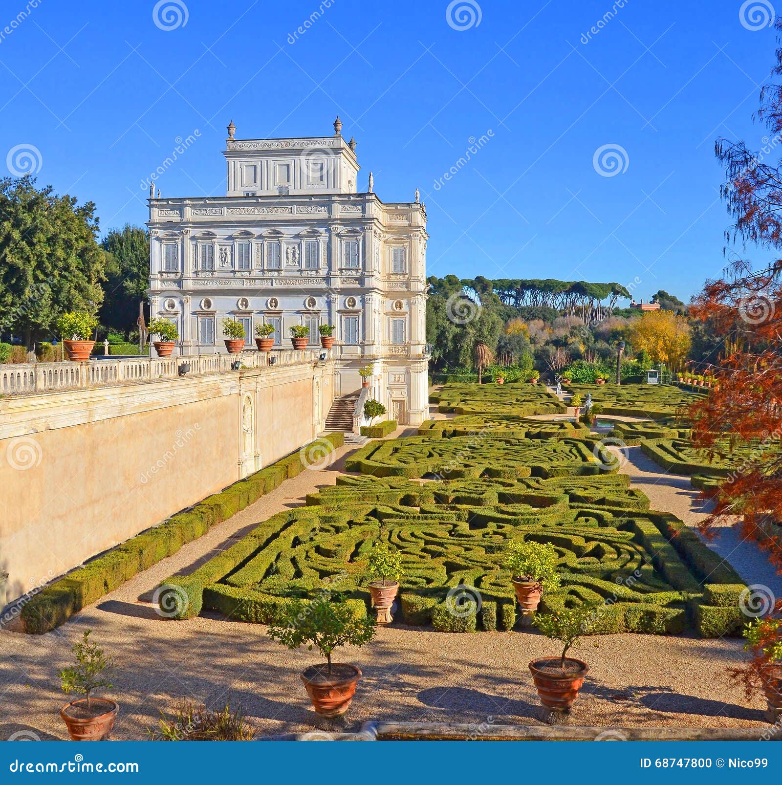 Villa pamphili in rome stock photo. Image of pamphili - 68747800