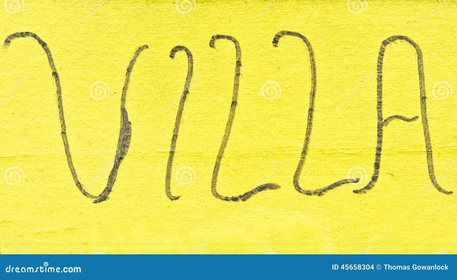 Villa sign stock photo. Image of yellow, rental, villa - 45658304