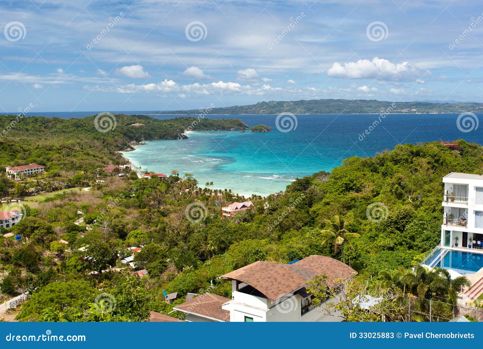 Villa from view point stock image. Image of blue, cuba - 33025883