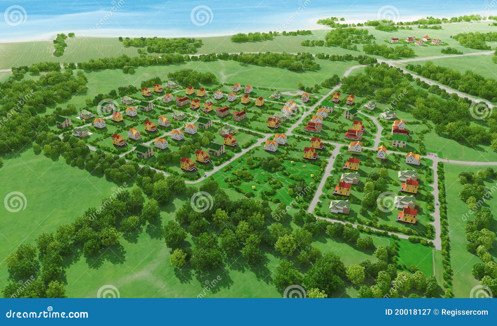 Village from above stock illustration. Illustration of little - 20018127