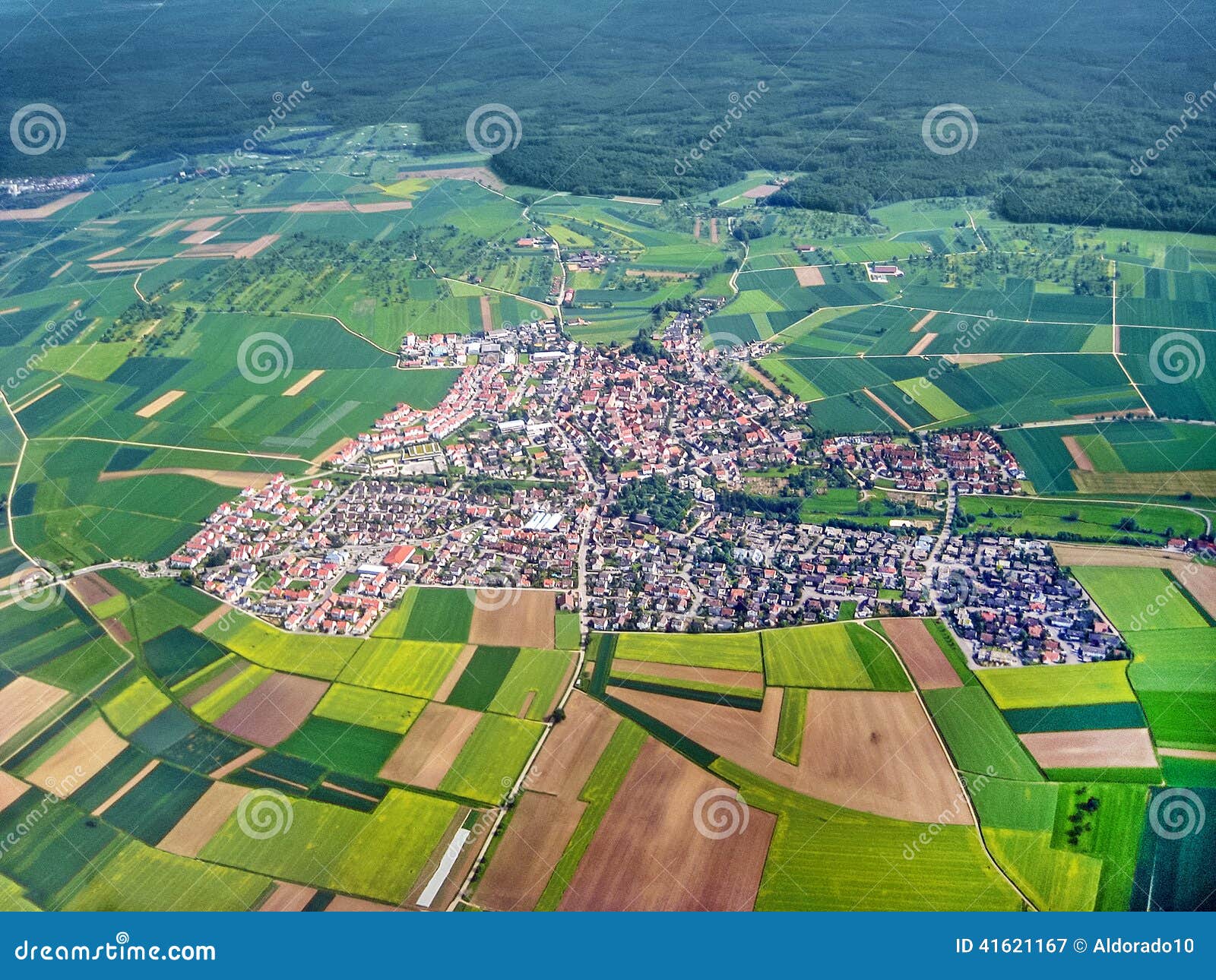 Village aerial view stock image. Image of landscape, european - 41621167