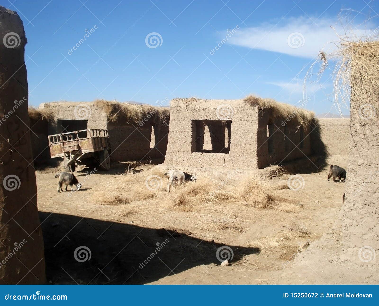 Village from Afghanistan stock photo. Image of clouds - 15250672