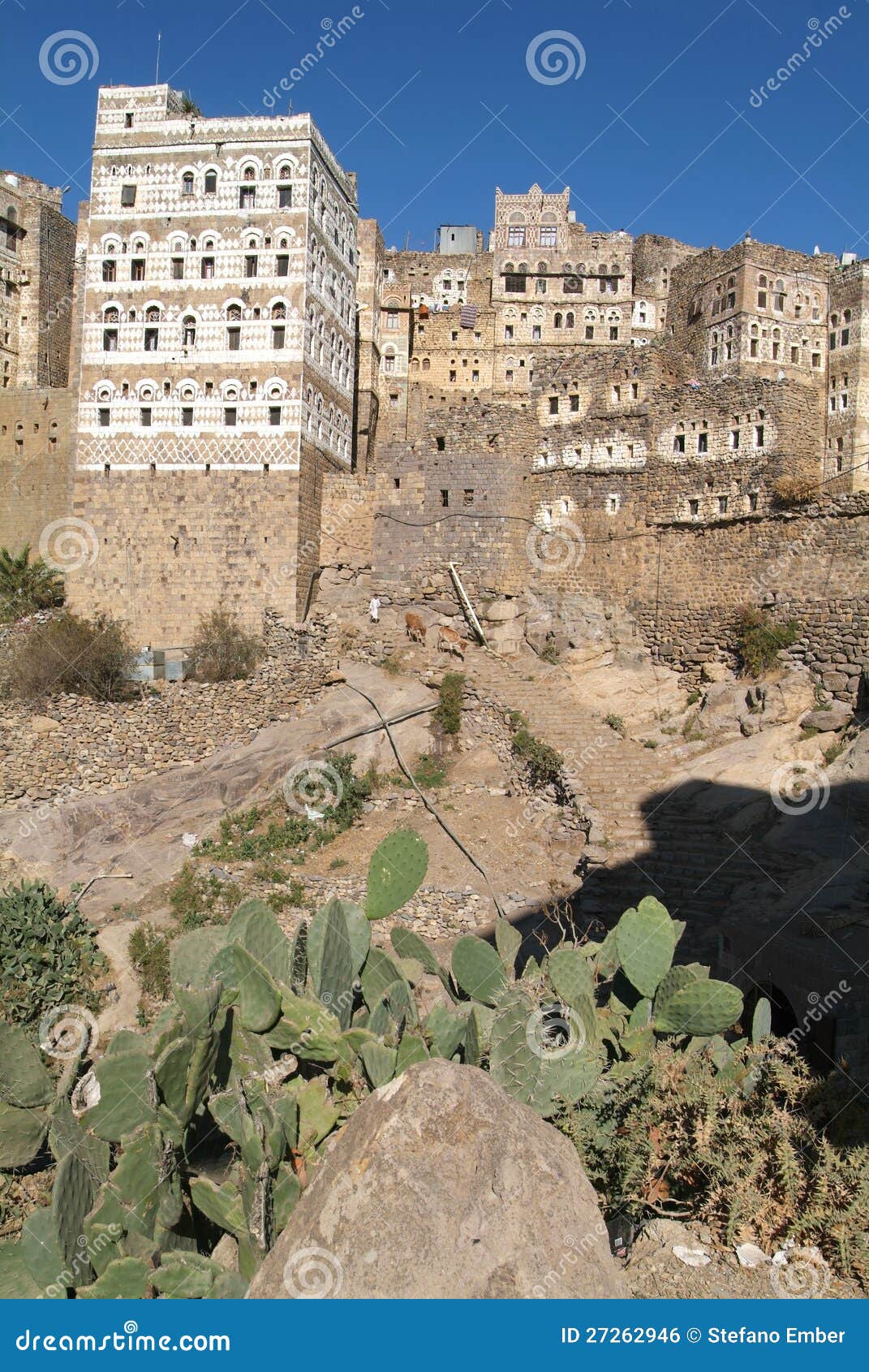 The Village of Al-Hajjarah on Haraz Mountains Stock Photo - Image of ...