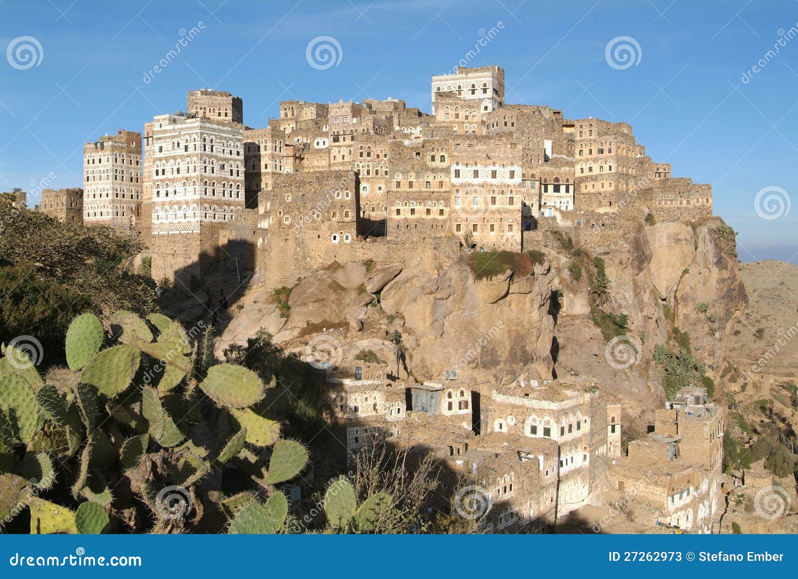 The Village of Al-Hajjarah on Haraz Mountains Stock Image - Image of ...