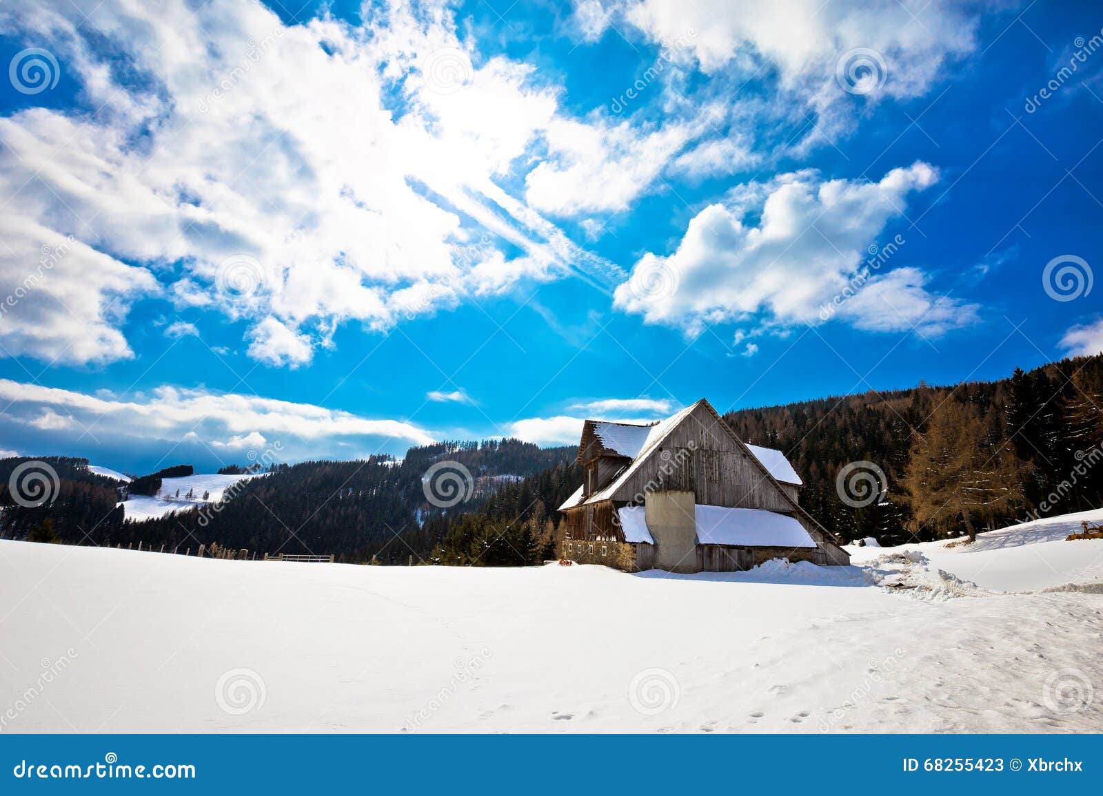 Village in Alps Under Deep Snow Stock Image - Image of austria ...