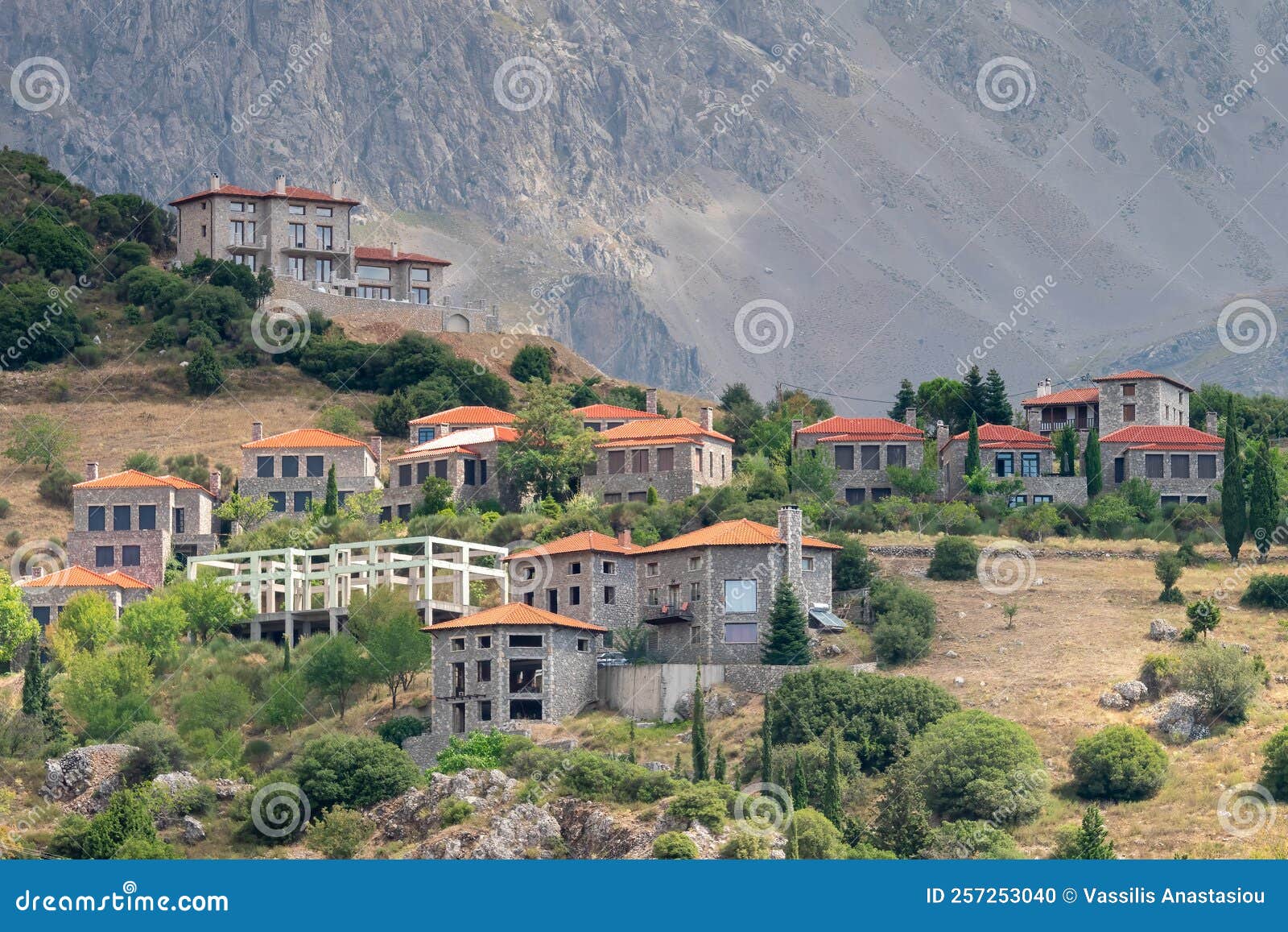 Village of Arachova in Greece. Stock Photo - Image of greece, nature ...
