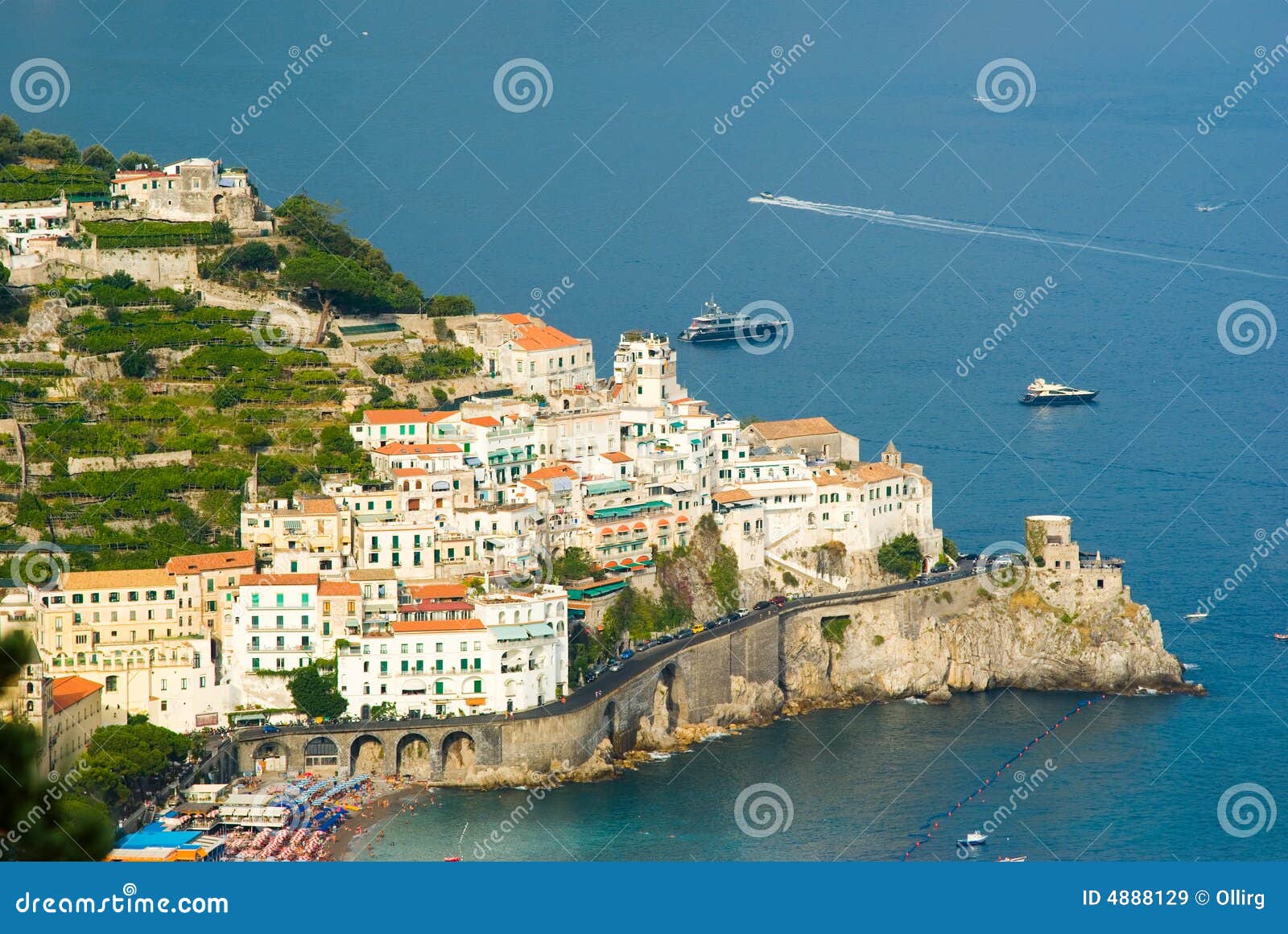 The village of Atrani stock image. Image of reef, coast - 4888129