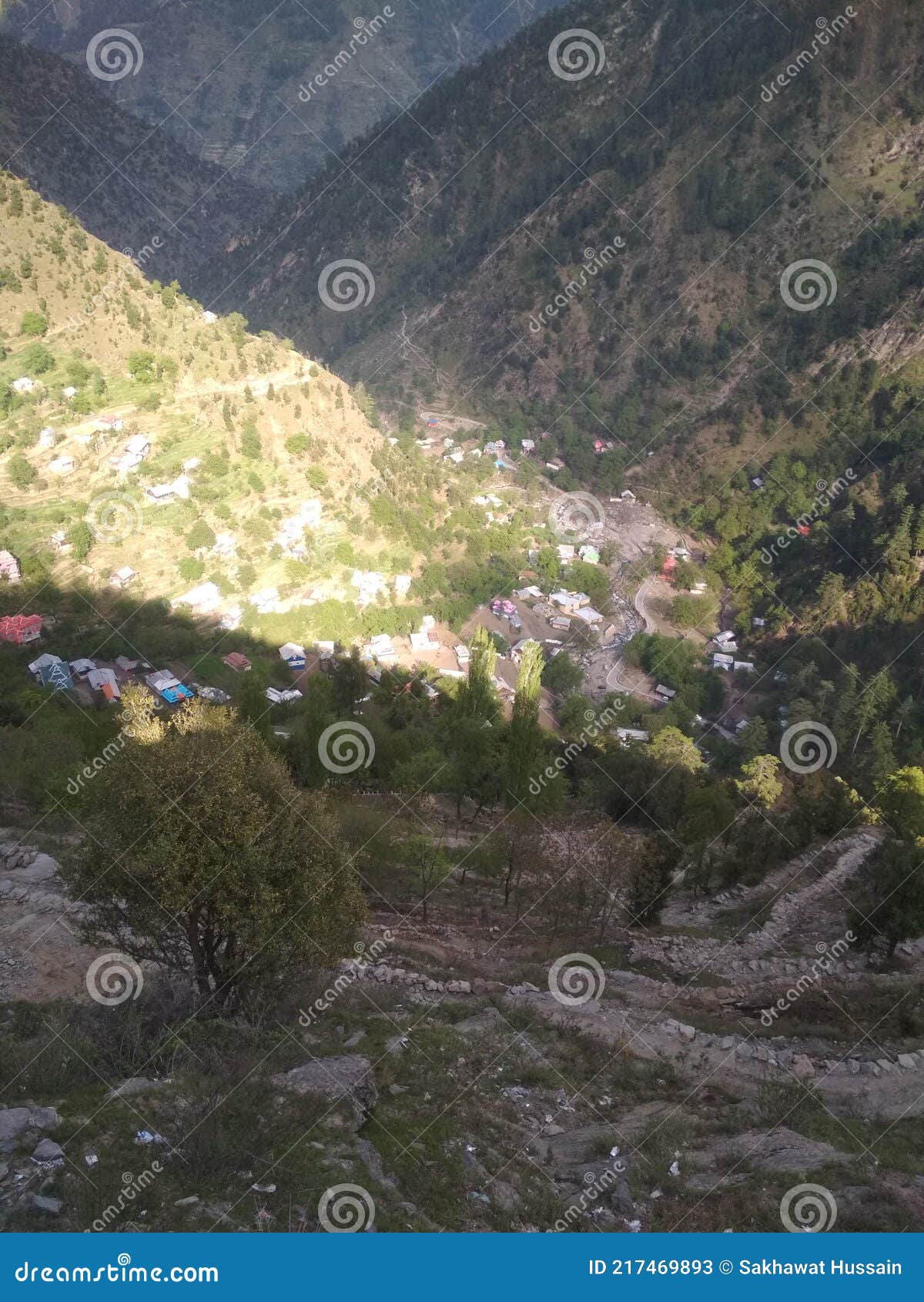 Village of Azad Jammu and Kashmir Stock Image - Image of kashmir, sethi ...