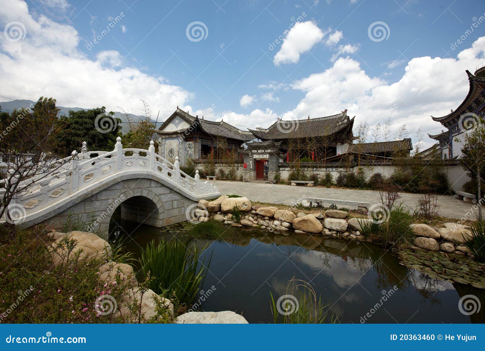 Village of bai minority stock photo. Image of tree, river - 20363460