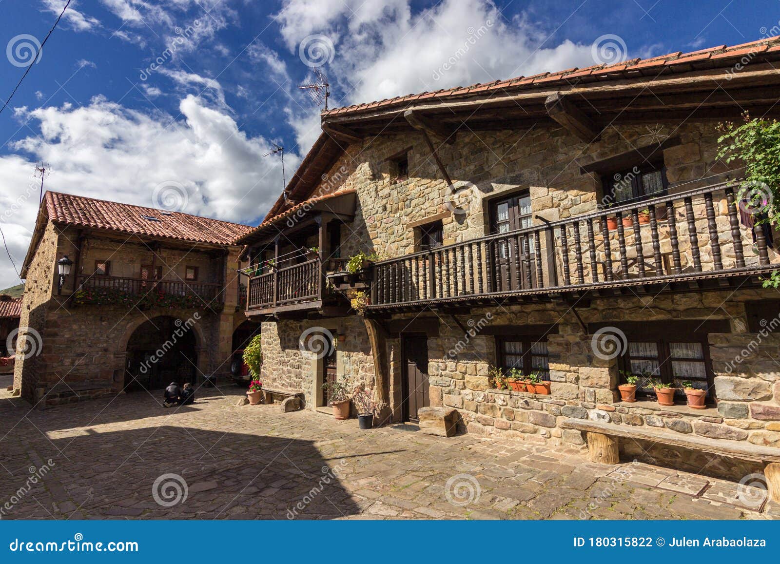 Village of Barcena Mayor in Cantabria Spain Stock Photo - Image of ...