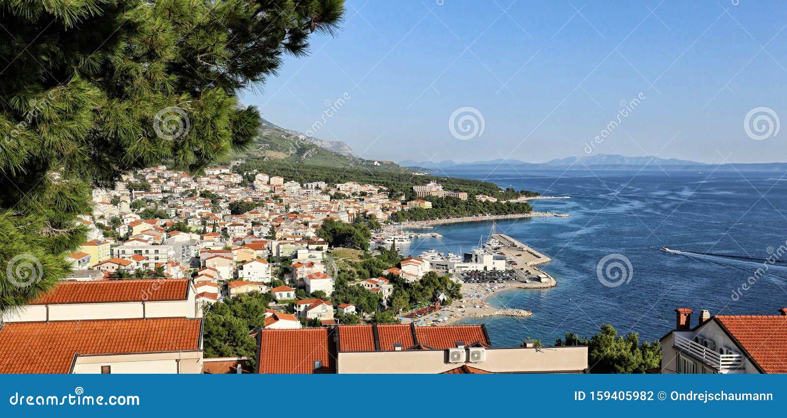 City of Baska-Voda on the Shore of the Adriatic Sea Stock Photo - Image ... City of Baska-Voda on the Shore of the Adriatic Sea Stock Photo - Image ...