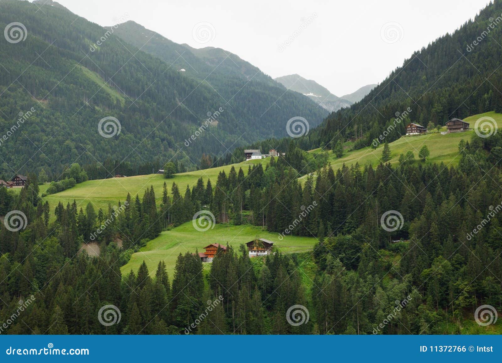 Village at the Bottom of the Mountain Stock Photo - Image of tradition ...