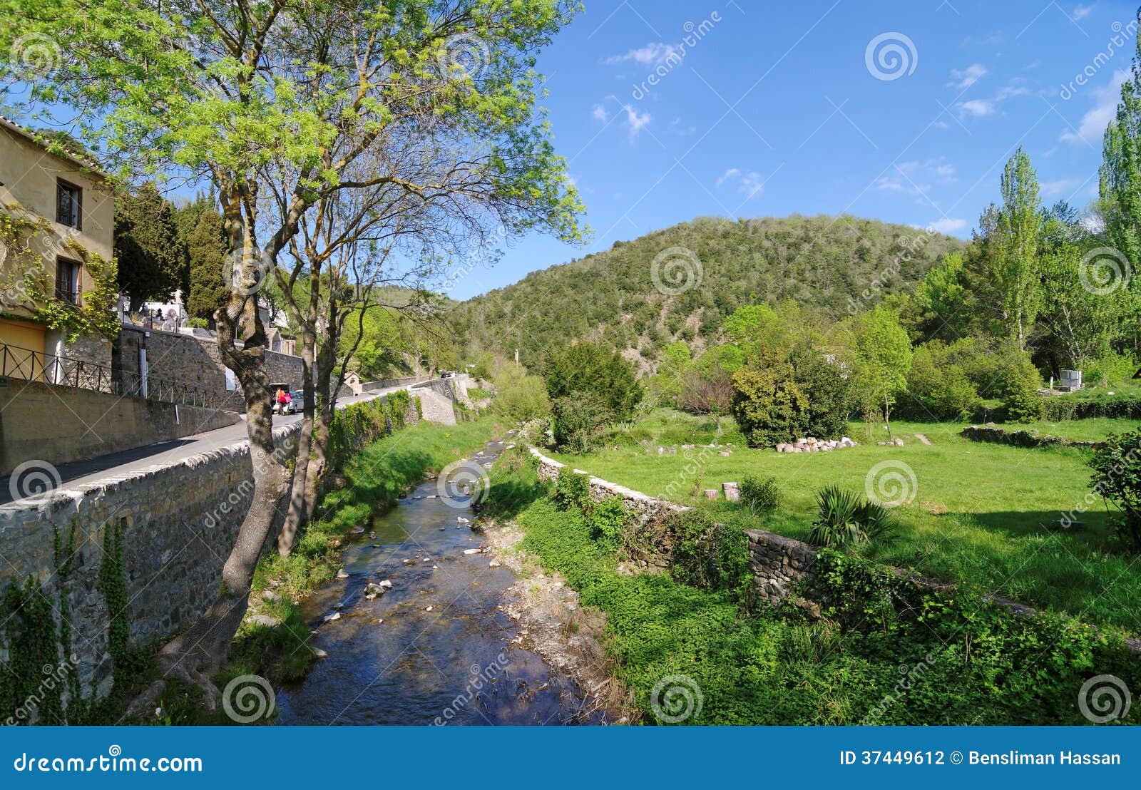 Village in Cathar Mountains Stock Photo - Image of river, tourism: 37449612