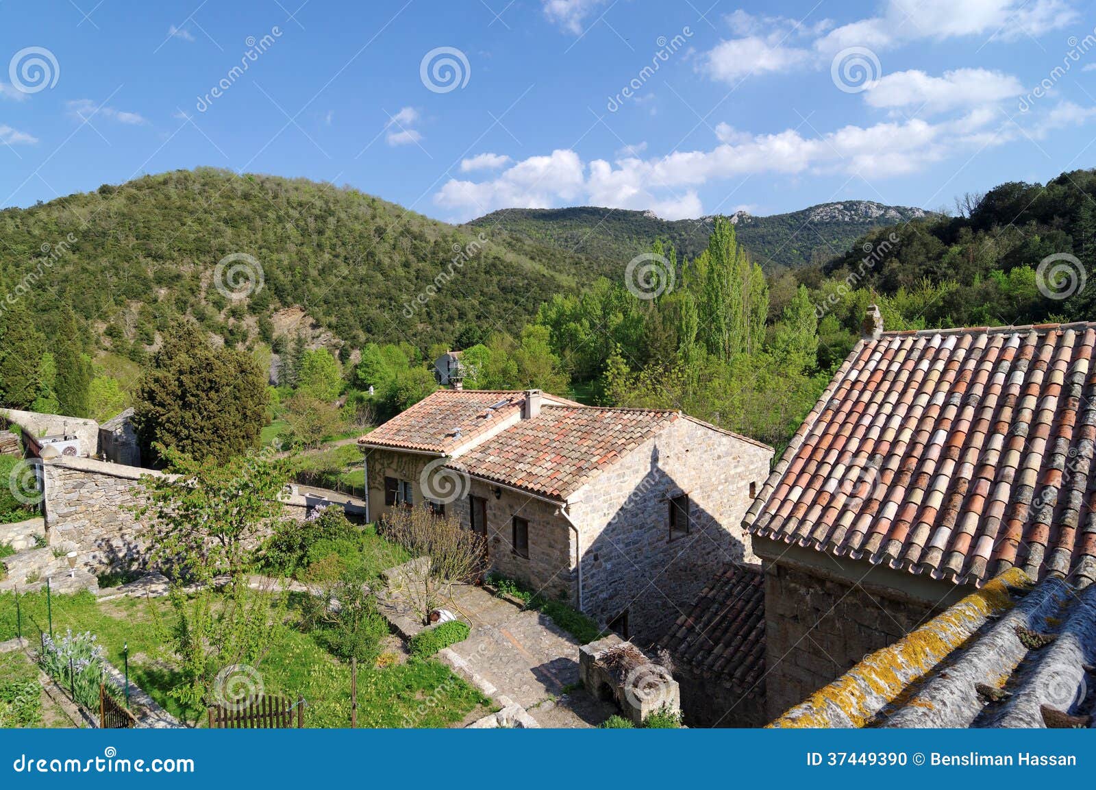 Village in Cathar Mountains Stock Photo - Image of france, travel: 37449390