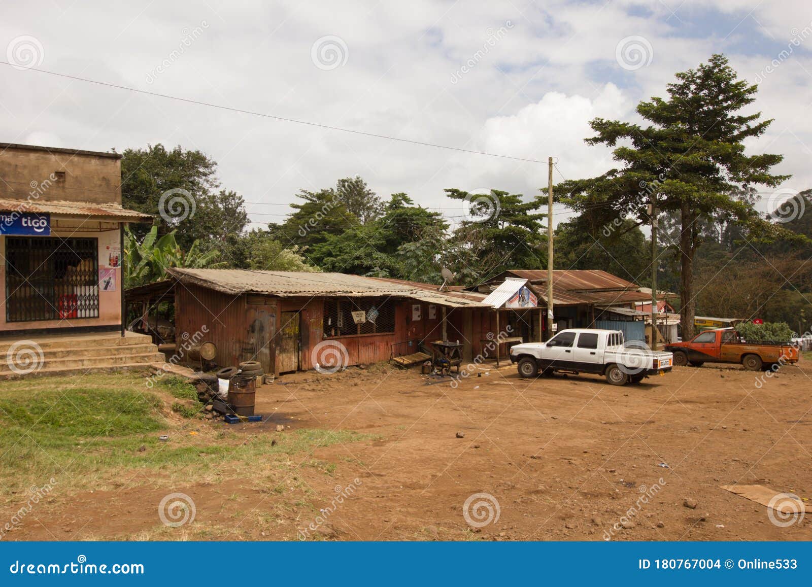 Village Center in a Typical African Village Editorial Stock Image ...
