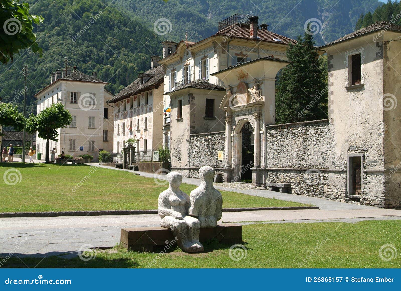 The village of Cevio stock image. Image of historic, switzerland - 26868157