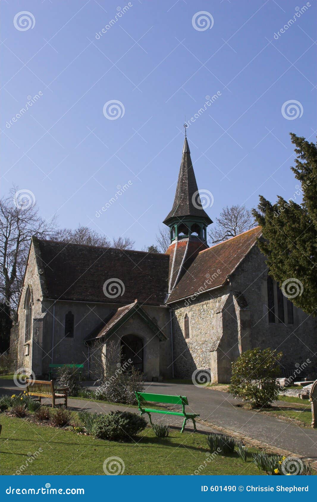 Village church stock photo. Image of tranquil, blue, sunday - 601490