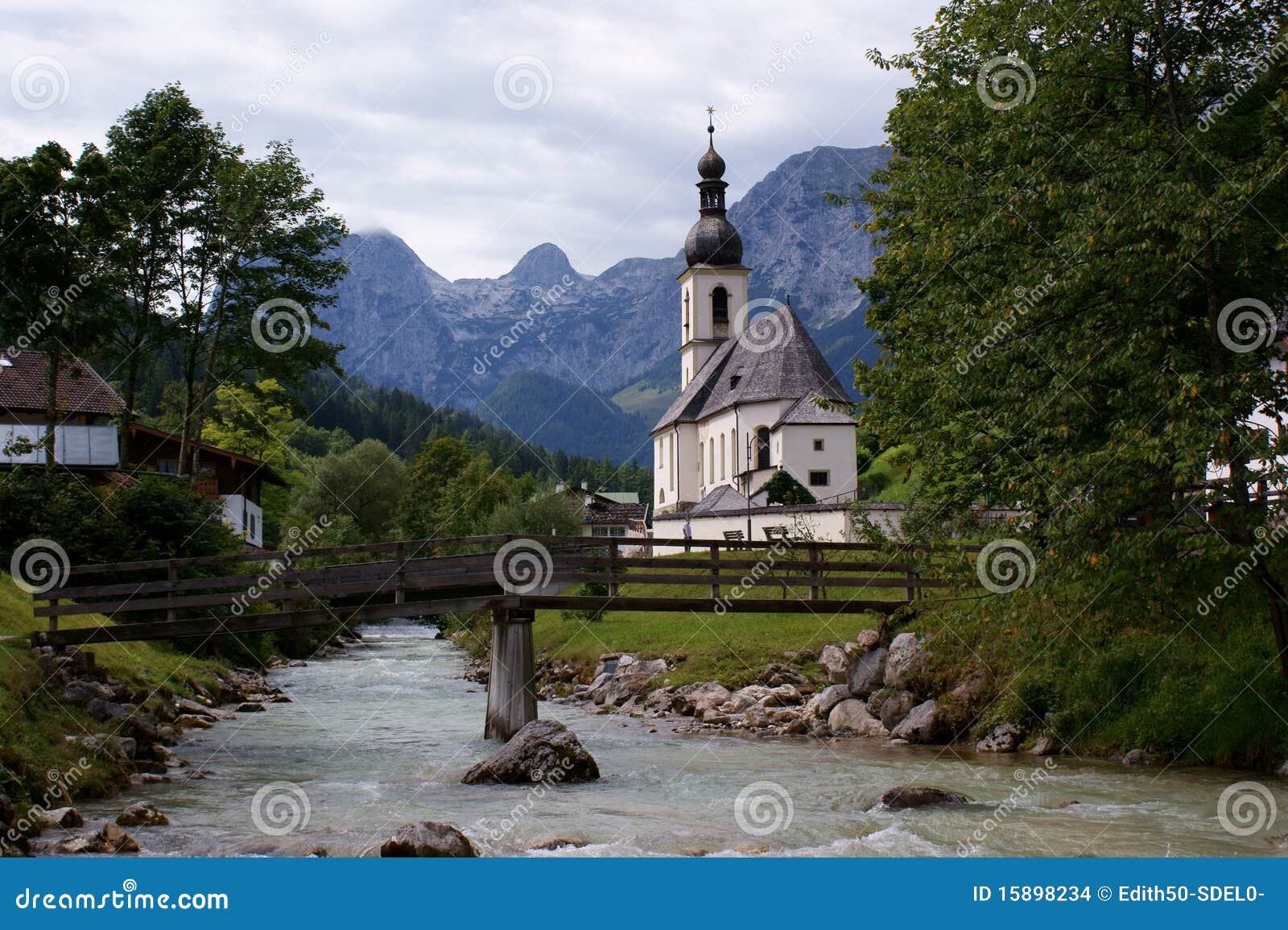 A Village Church in Bavaria, Germany Stock Photo - Image of ramsau ...
