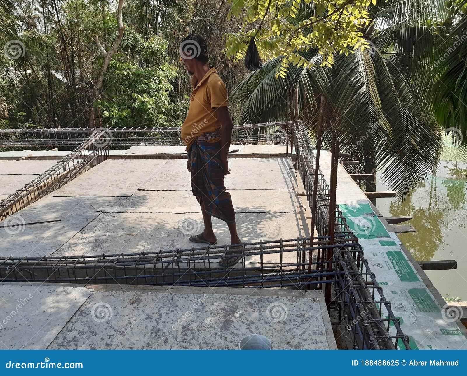 Village Construction Rooftop Working Site Editorial Image - Image of ...