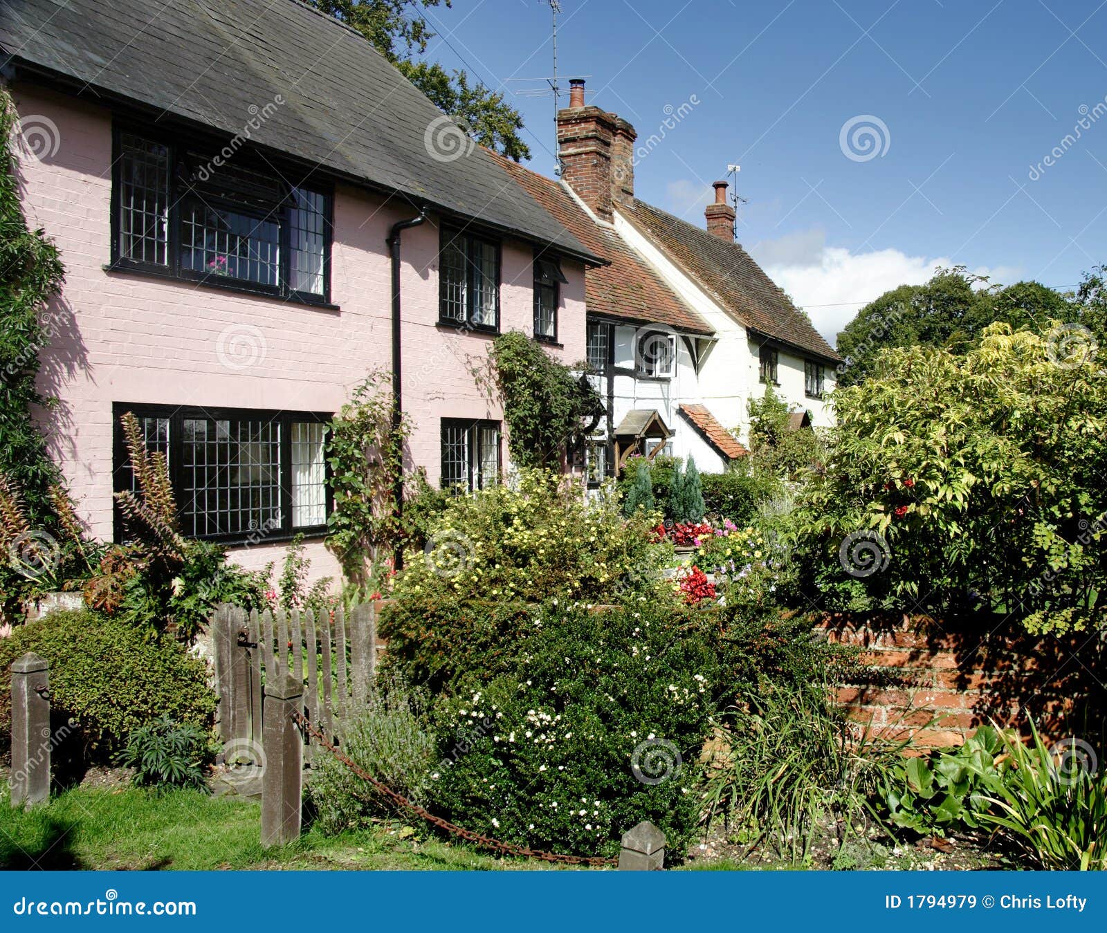 Village Cottages stock image. Image of dwelling, england - 1794979