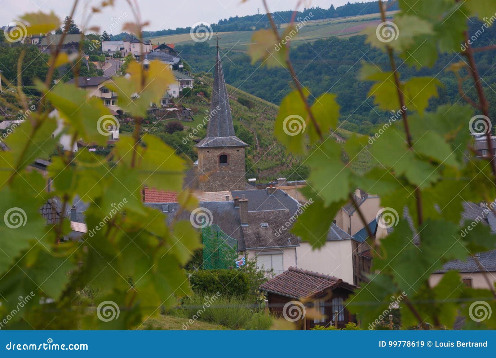 Ehnen,luxembourg stock image. Image of daytime, europe - 99778619