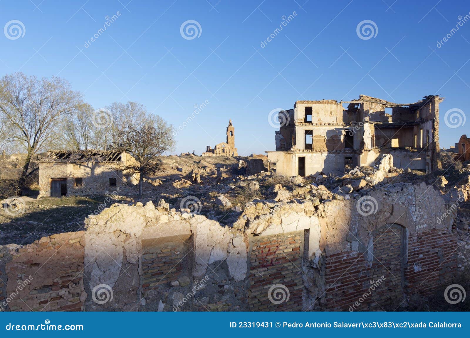 Belchite Village Devastated By War Stock Image | CartoonDealer.com ...