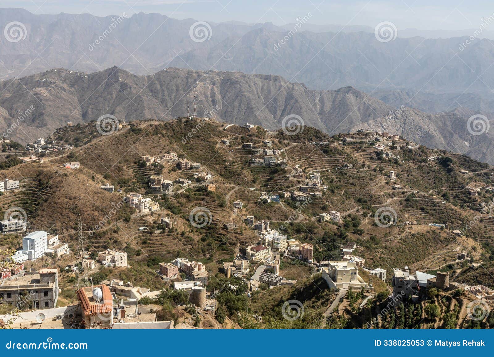 Village in Faifa Mountains, Saudi Arab Stock Image - Image of arab ...