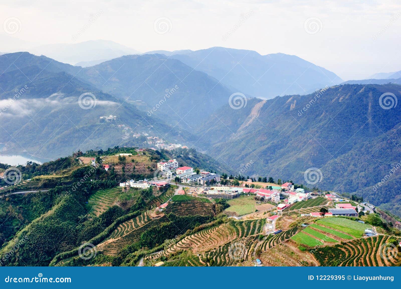 A Village on Famous Mountain in Taiwan Stock Image - Image of journey ...