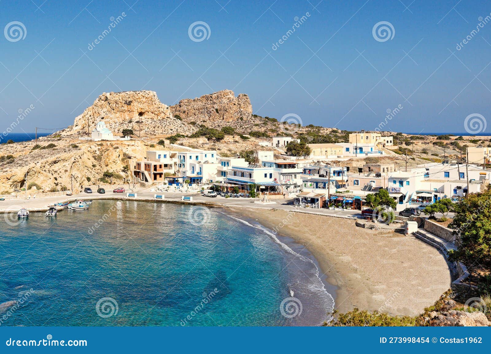 The Village Finiki in Karpathos, Greece Stock Photo - Image of european ...