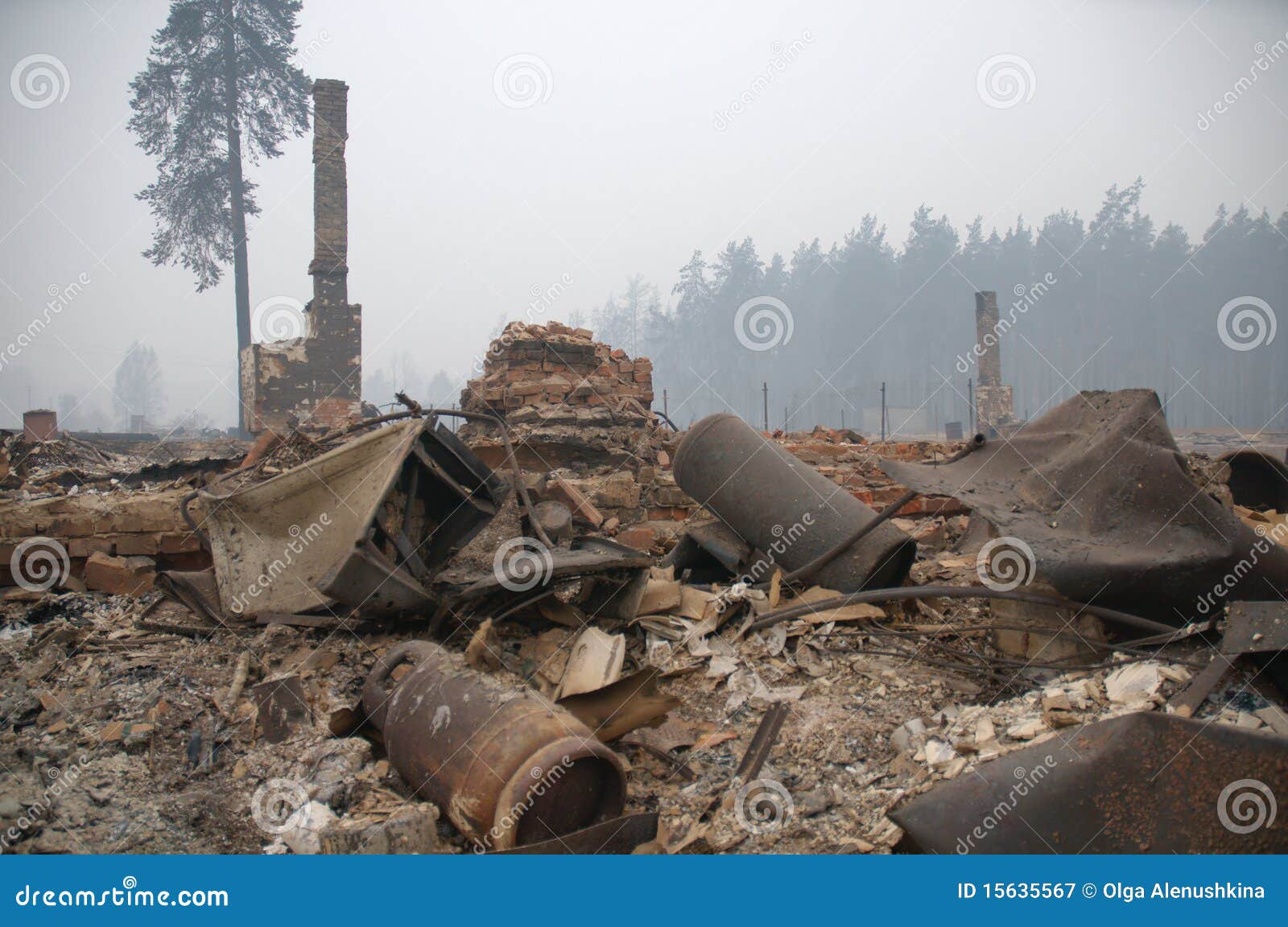 Village after fire stock image. Image of rusty, dirt - 15635567