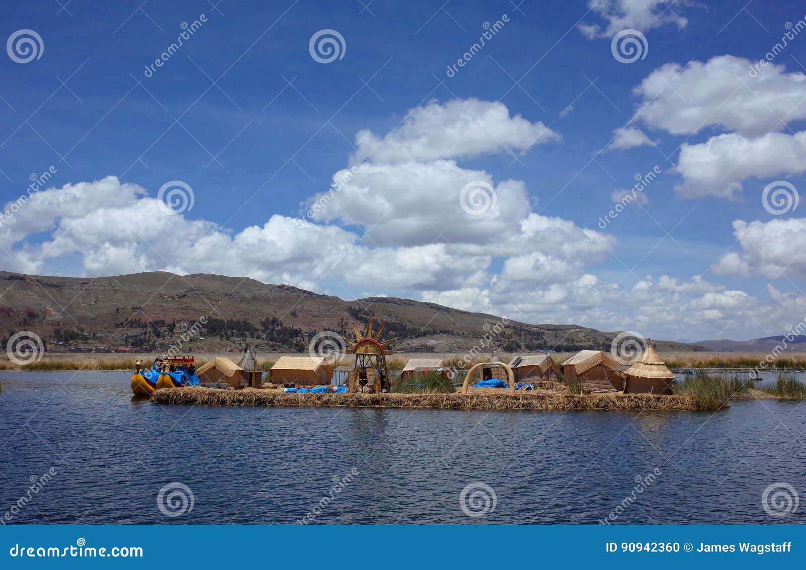 A Village On The Floating Islands Editorial Image | CartoonDealer.com ...
