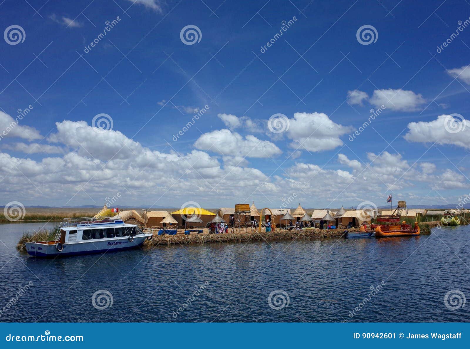 A Village on the Floating Islands Editorial Photo - Image of altitude ...