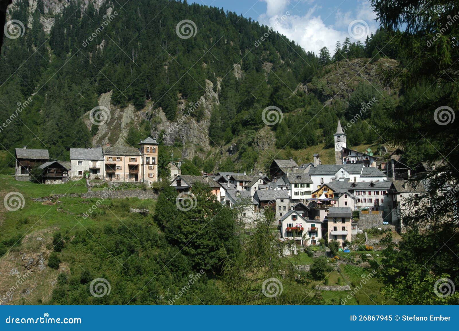 The village of Fusio stock image. Image of maggia, houses - 26867945