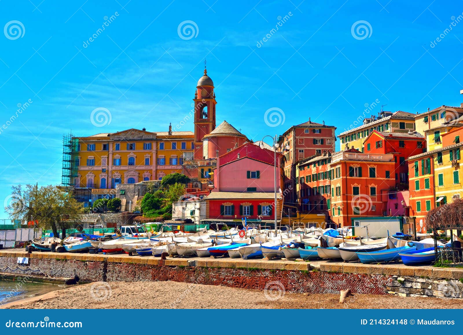 Genoa nervi Italy stock photo. Image of travel, genova - 214324148
