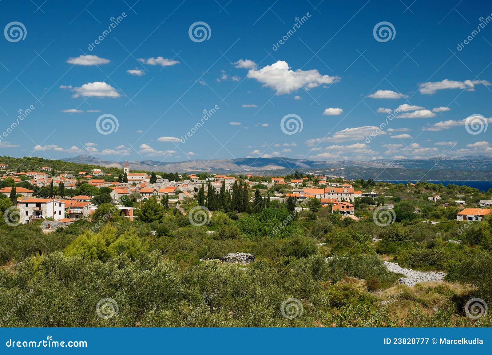Village Grohote stock image. Image of solta, villages - 23820777